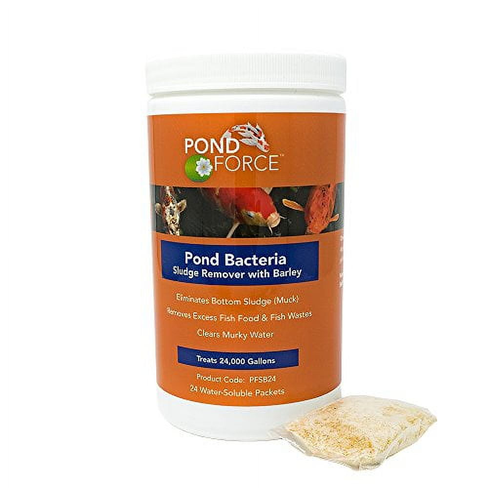 Pond Bacteria Sludge Remover with Barley, Treats 24,000 Gallons ...