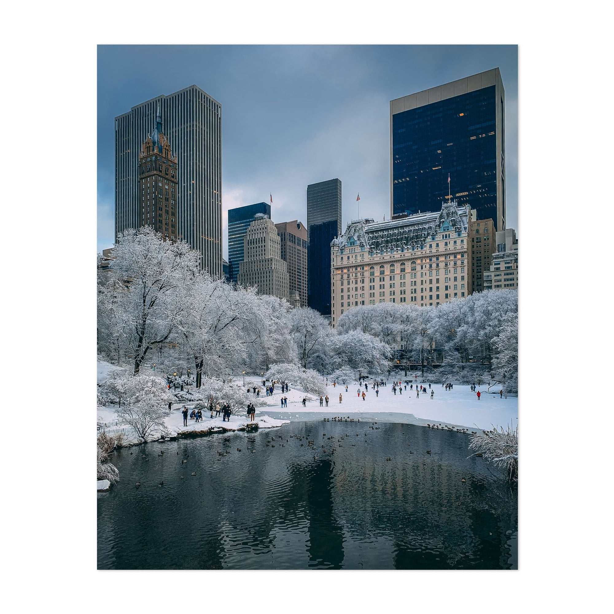 The Pond, Central Park 02 - Manhattan New York Photography Winter Snow ...
