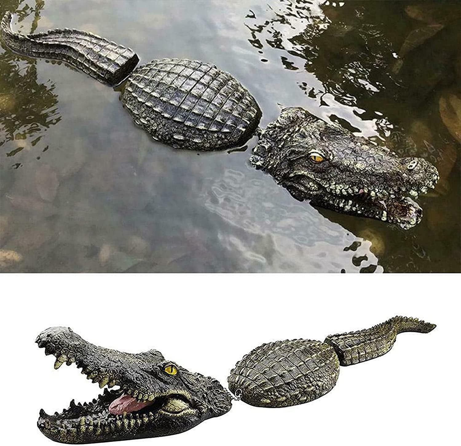 Pond Decor Realistic Floating Crocodile Decoy for Pools Simulation ...