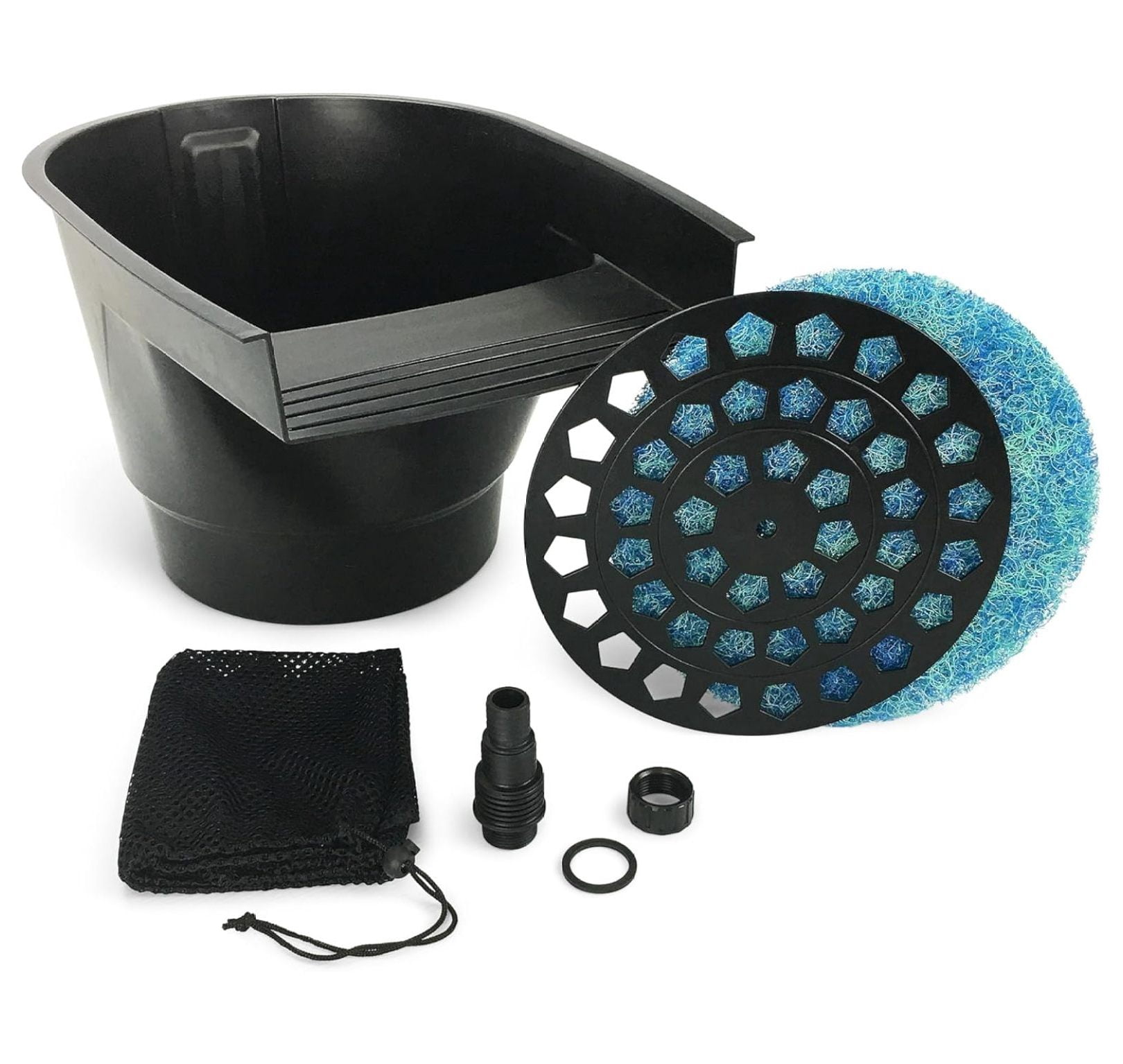 Pond Filter and Waterfall Spillway, Efficient Mechanical and Biological ...