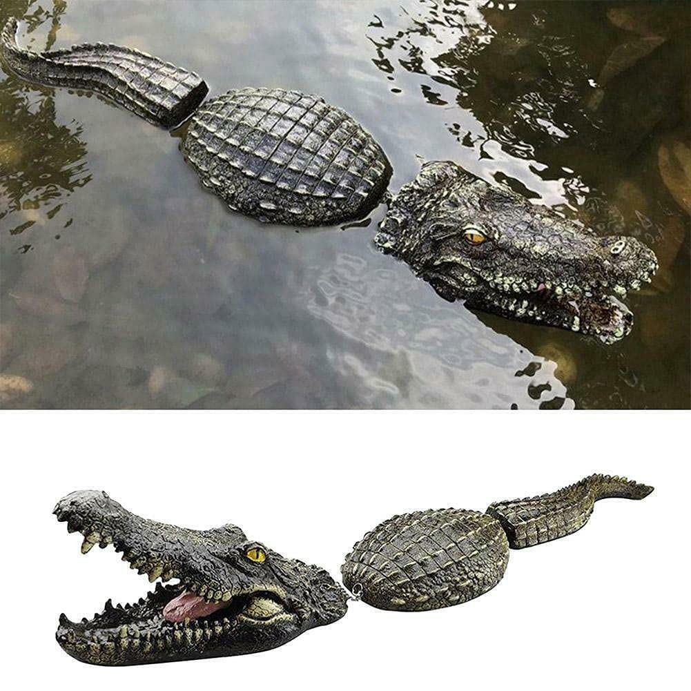 Pond Floating Alligator Head Decoy, Outdoor Pools Float Fake Gator Head ...