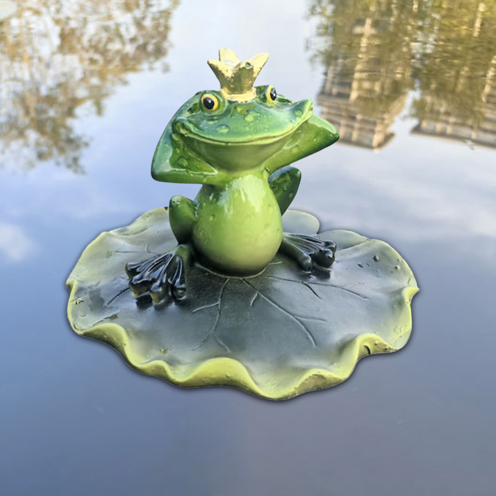 Pond Floating Decor Floating Frog Animal Pond Sculpture Resin Art Funny ...