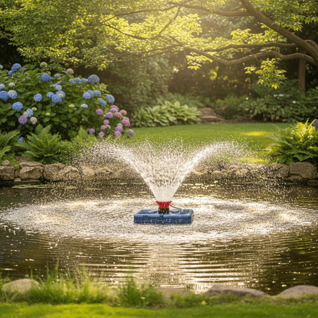 Pond Fountain Aerator, 1HP 15000 GPH Pond Aerator 750W, with 100 Feet ...