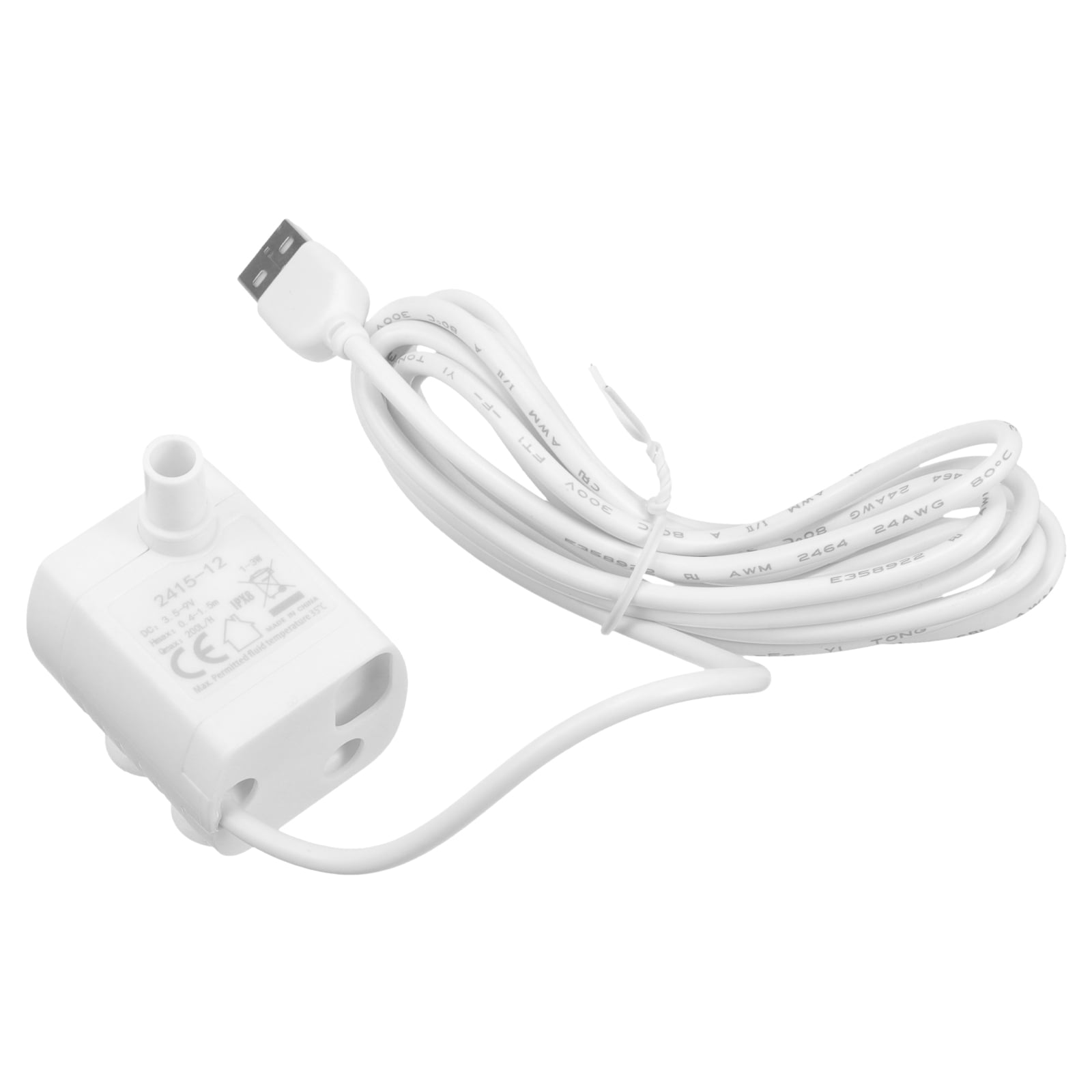 Pond Fountain and Filter Pump Fish Drink Submersible Water Tank White ...