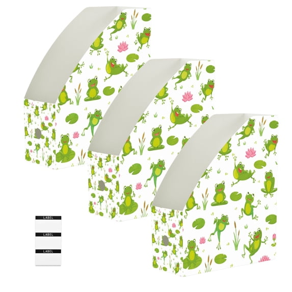 Pond Life Frog Print 6 Pack Magazine File Holders Desktop File ...
