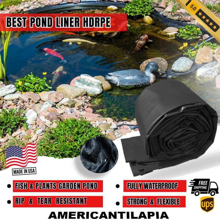 Pond Liner 24x45 Best fiber, Free Shipping! 40+year, HDRPE, Gardens ...