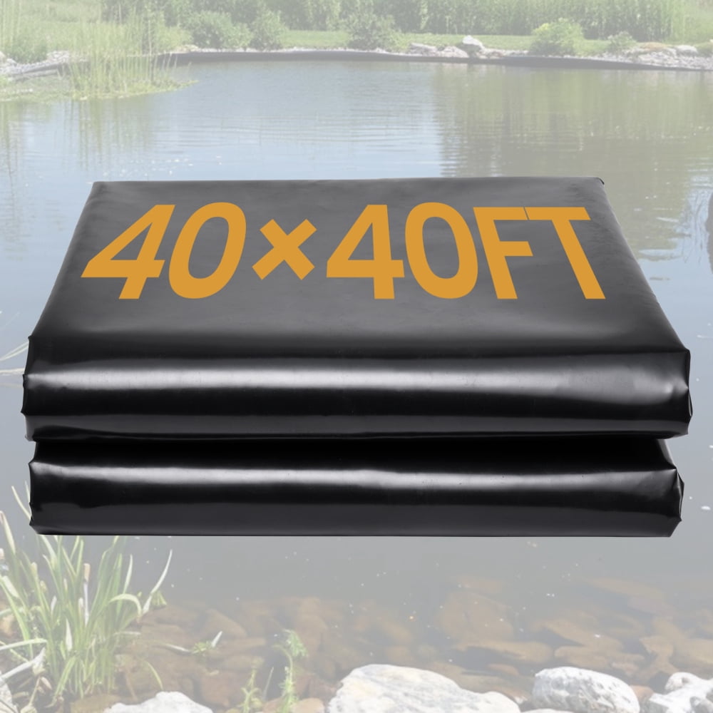 Pond Liner 40 x 40 Ft, HDPE UV Resistant Preformed Pond Liner Easy ...