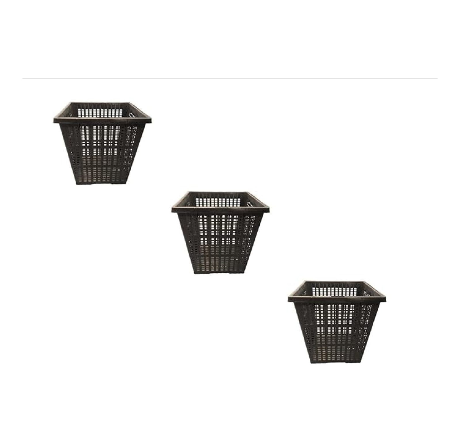 Pond Plant Baskets 3-Pack - 4" Square Aquatic Plant Pots for Water ...