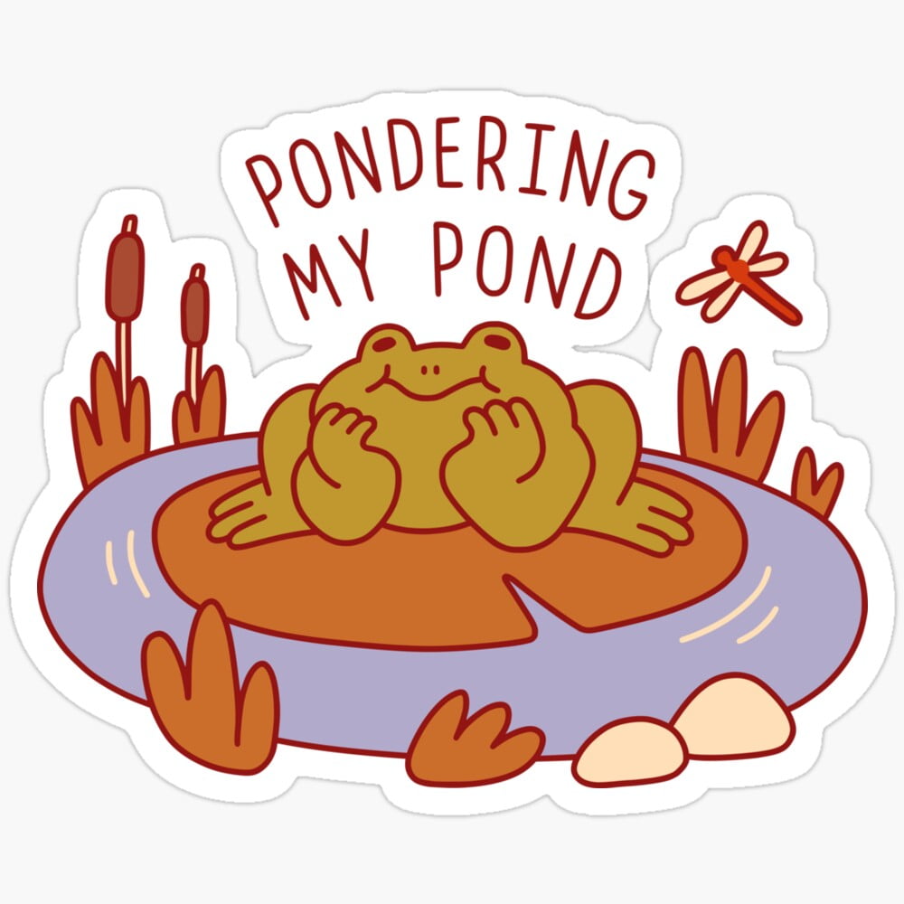 Pond Ponderer Sticker Phone Decal Water Bottle Stickers Car Decals ...