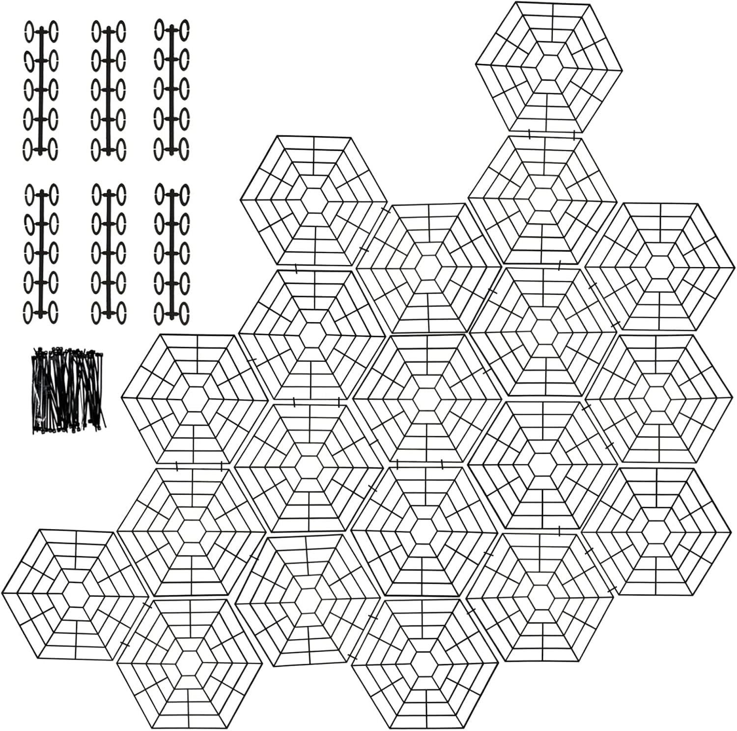 Pond Protectors 20 Pack Plastic Web Hexagonal Pond Guard Netting ...
