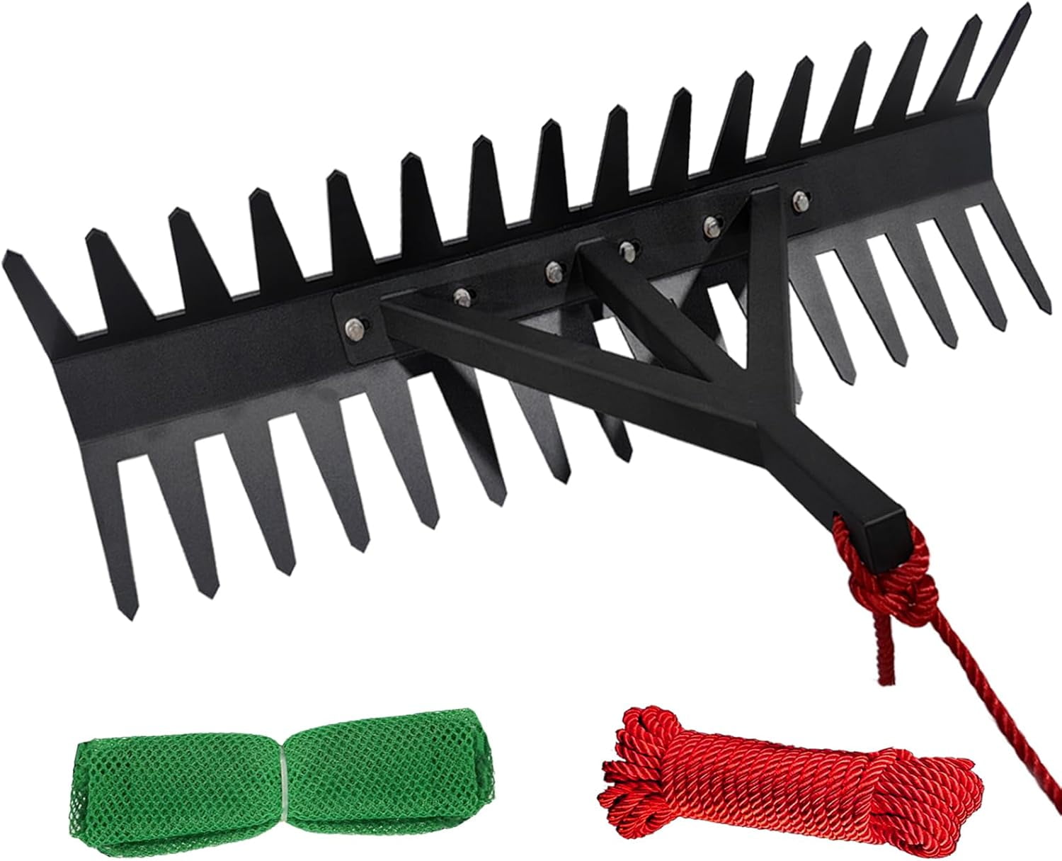 Pond Rake, Steel Blades Aquatic Weed Rake, Lake Pond Weed Cutter, Lake ...