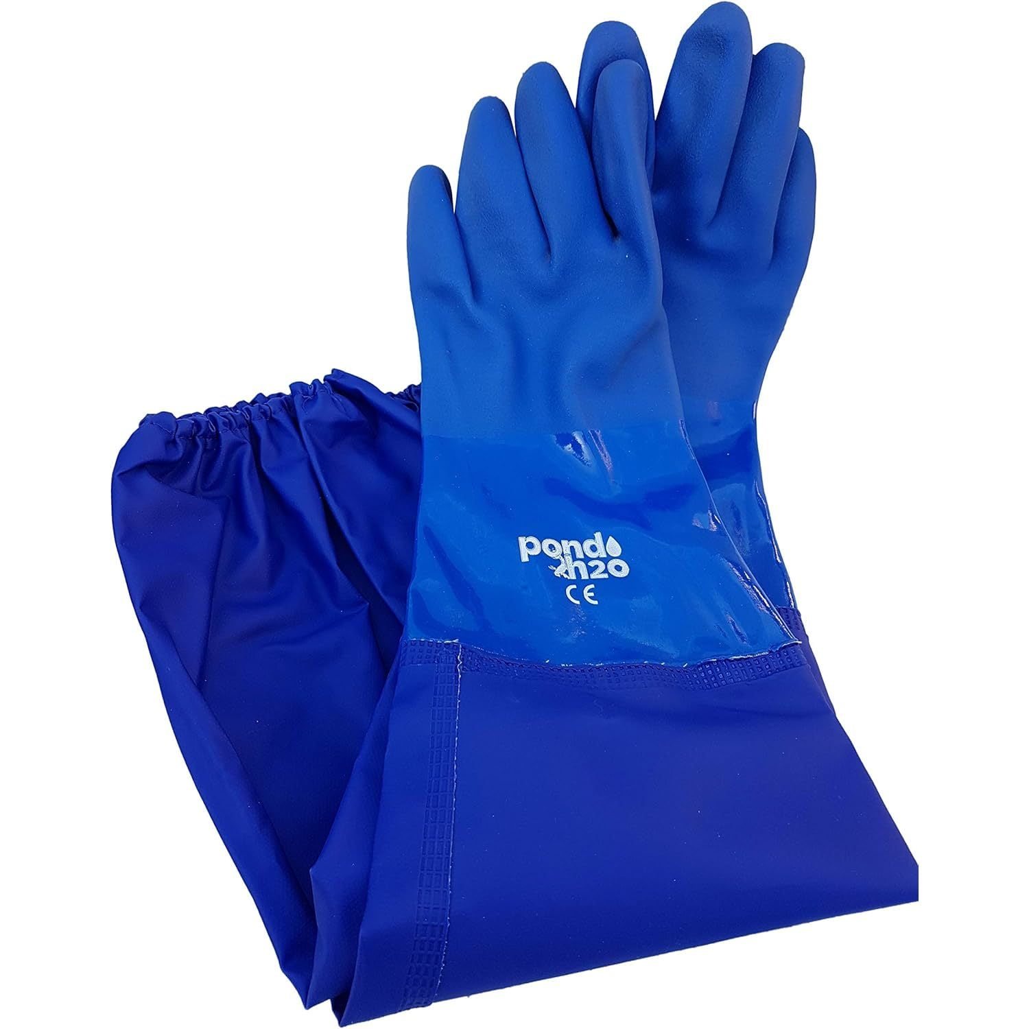 PondH2o Heavy Duty Long Full Arm Re-usable Waterproof Rubber Gloves ...