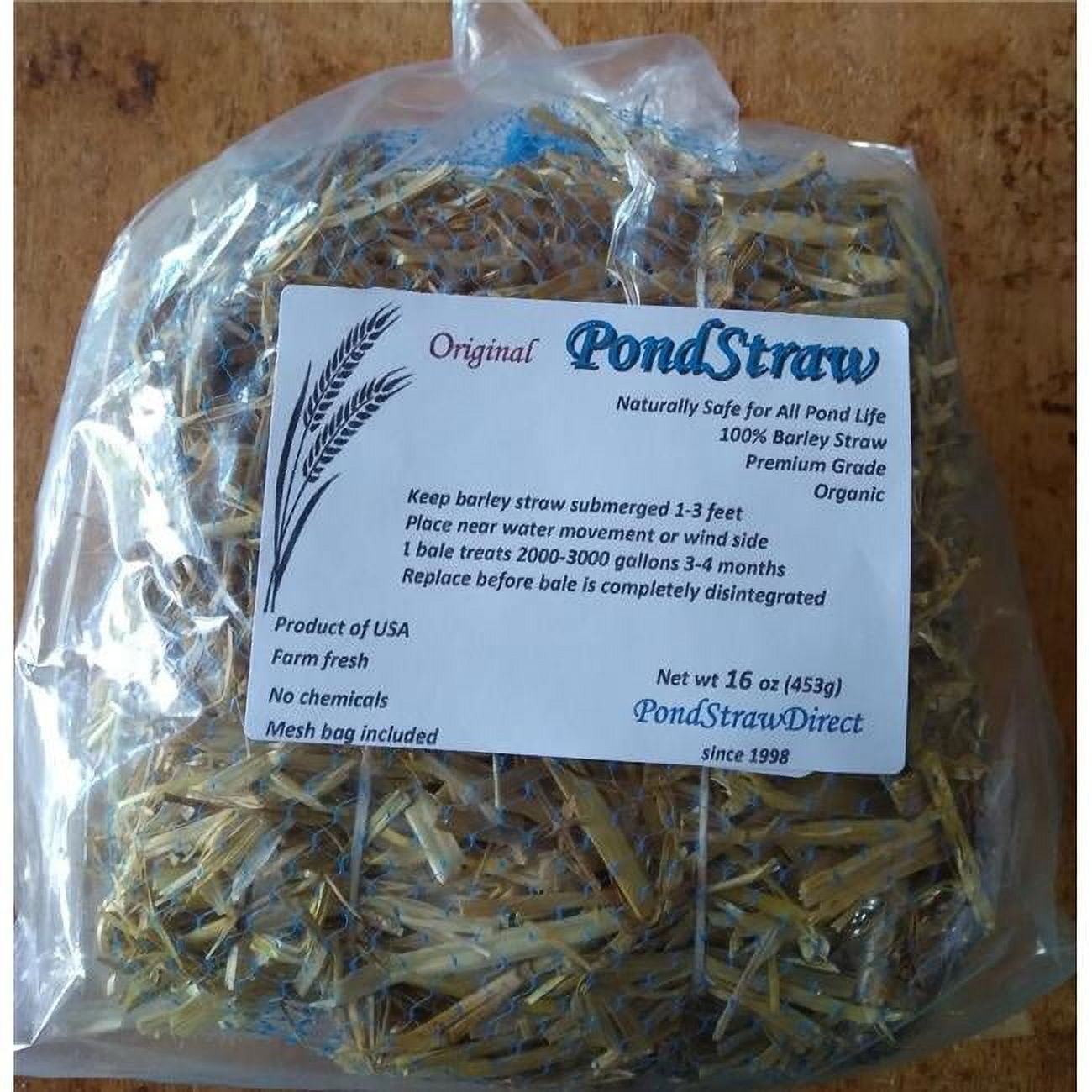 PondStrawDirect 16PSD1 PondStrawDirect ORGANIC Barley Straw 16oz bale ...