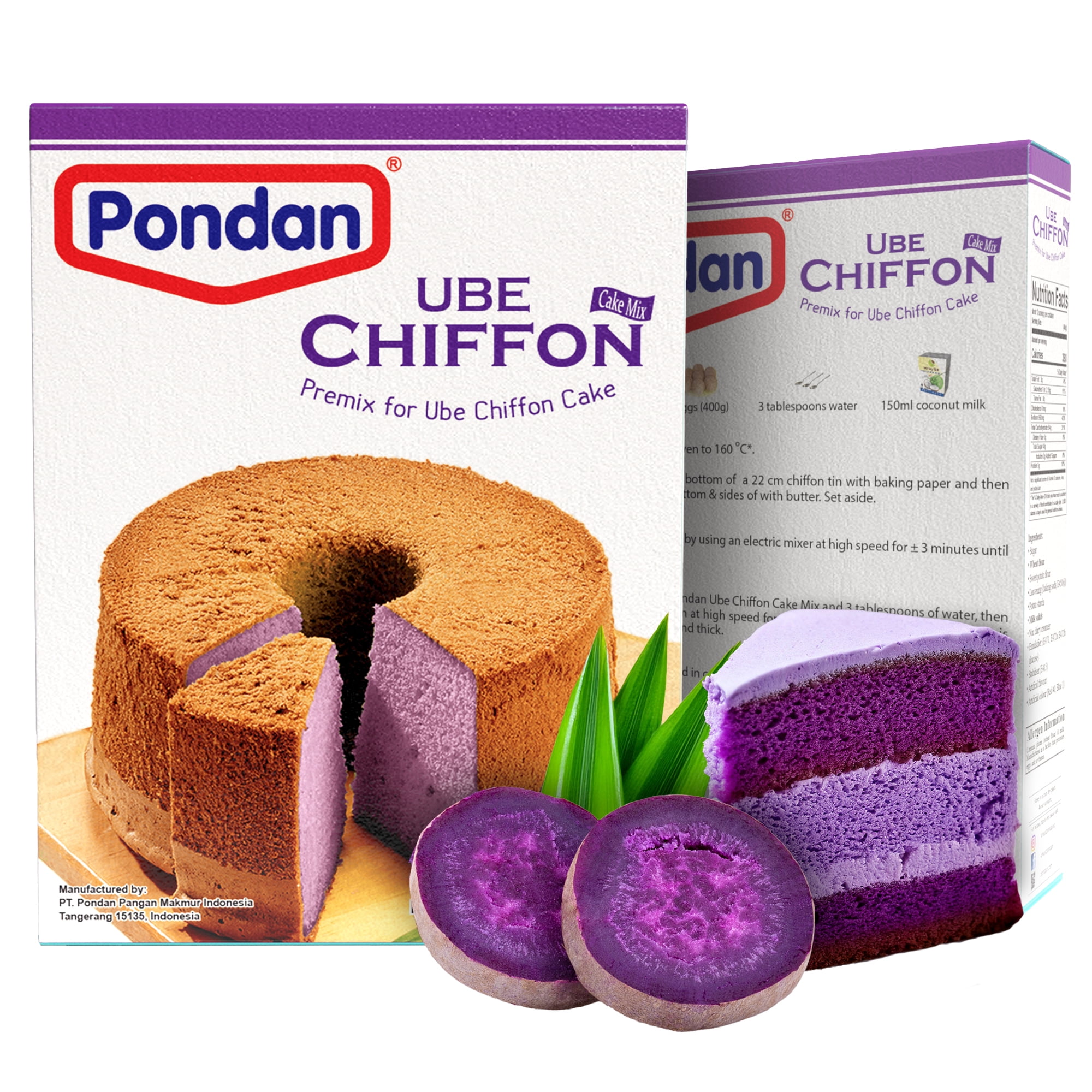 Pondan Ube Instant Chiffon Cake Mix 400g (14.1oz) - pack of 1 - Walmart.com
