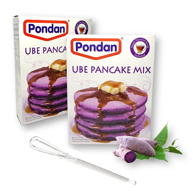 Pondan Ube Pancake Mix & Maple Syrup Set, Easy to Make, 8.818 Oz. X 2 ...