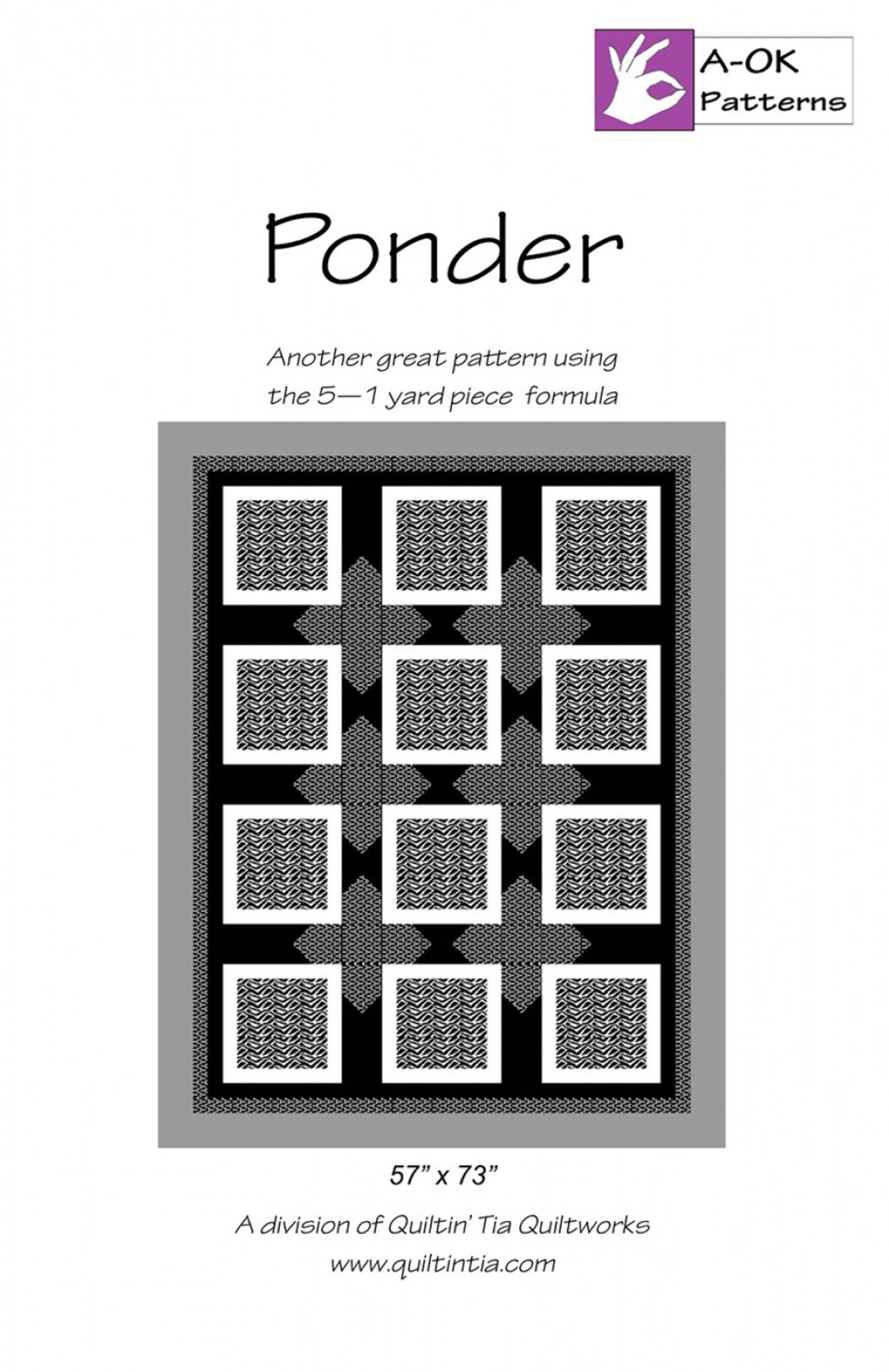 Ponder A OK 5 Yard Quilt Pattern by Quiltin' Tia Quiltworks - Walmart.com