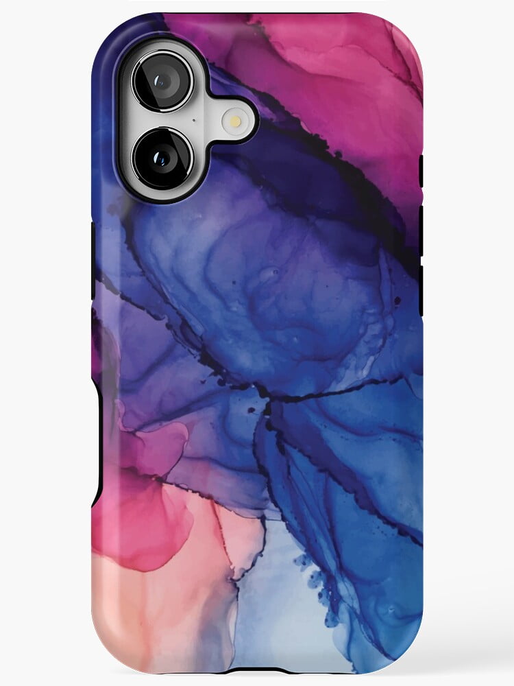 Pondering Blush Blue Alcohol Ink Painting For iPhone 11-17 Pro Max ...