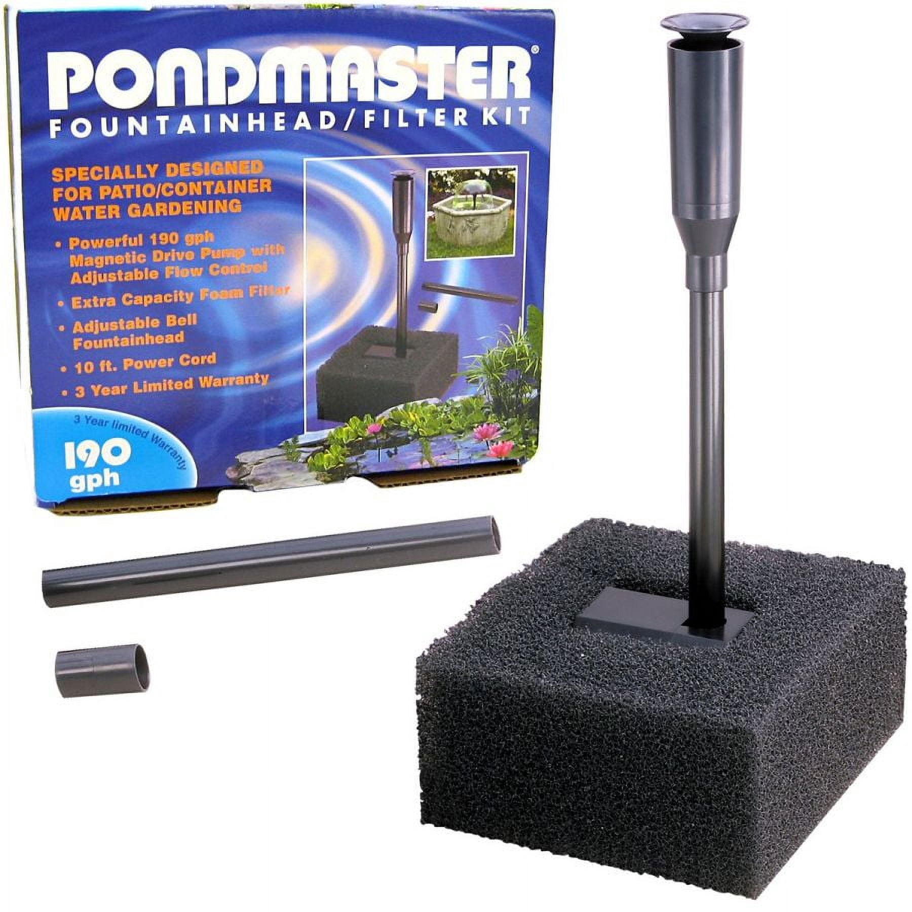 Pondmaster Fountain Head & Filter Kit [Pond, Filters] 190 GPH - Walmart.com