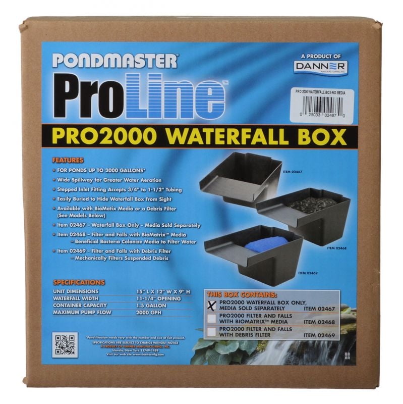 Pondmaster ProLine Series Pond Biological Filter and Waterfall Box 2000 ...