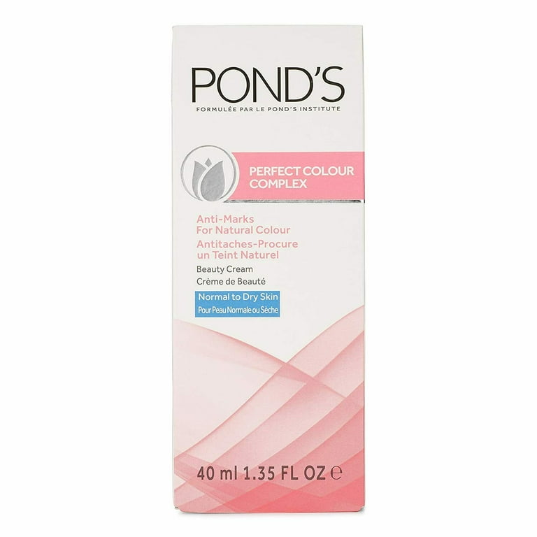 Ponds Perfect Colour Complex Brightening Beauty Cream for Dry Skin 1.35 oz Walmart