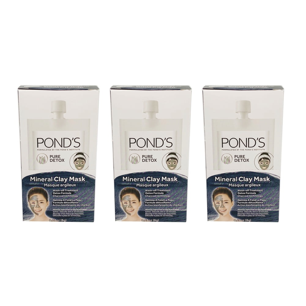 Ponds Pure Detox Mineral Clay Mask. Facial Cleanser and Detoxifier ...