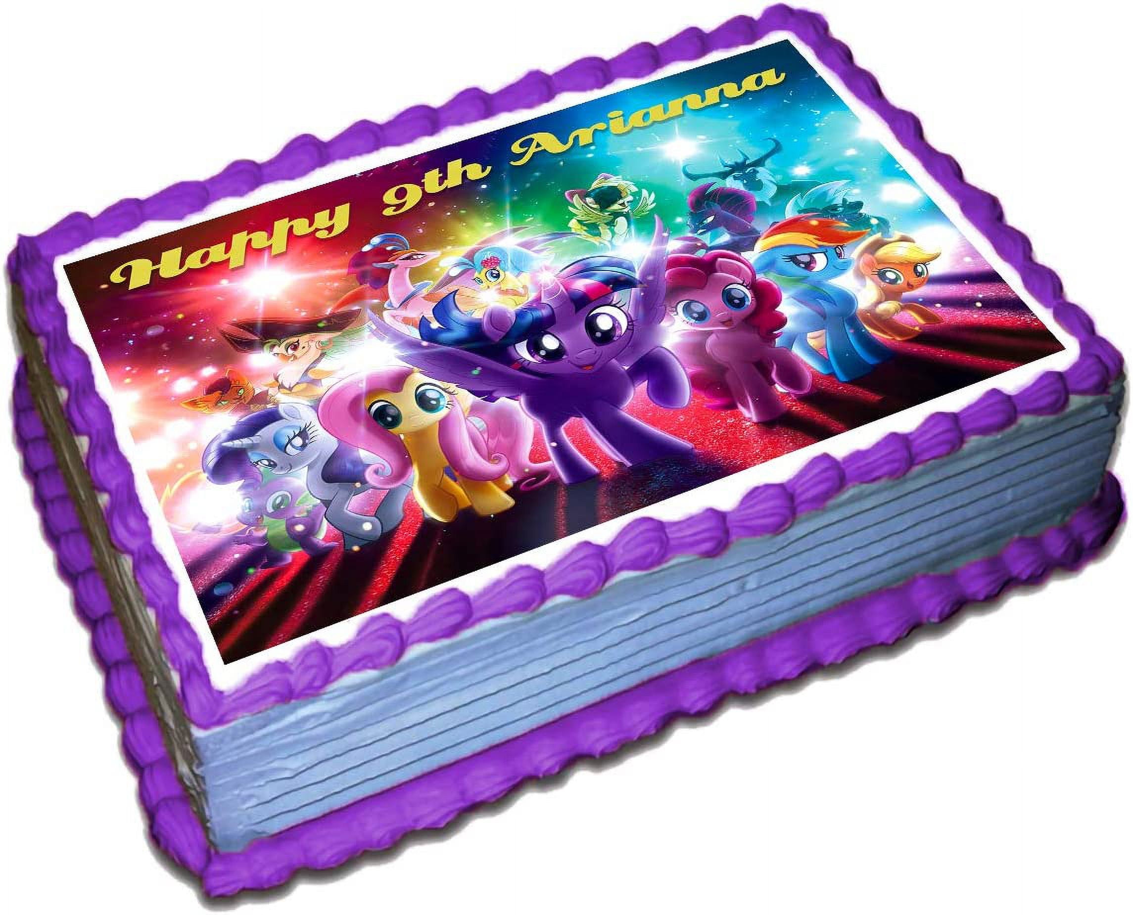 Ponies Cake Topper 1/4 8.5 x 11.5 Inches Birthday Cake Topper - Walmart.com