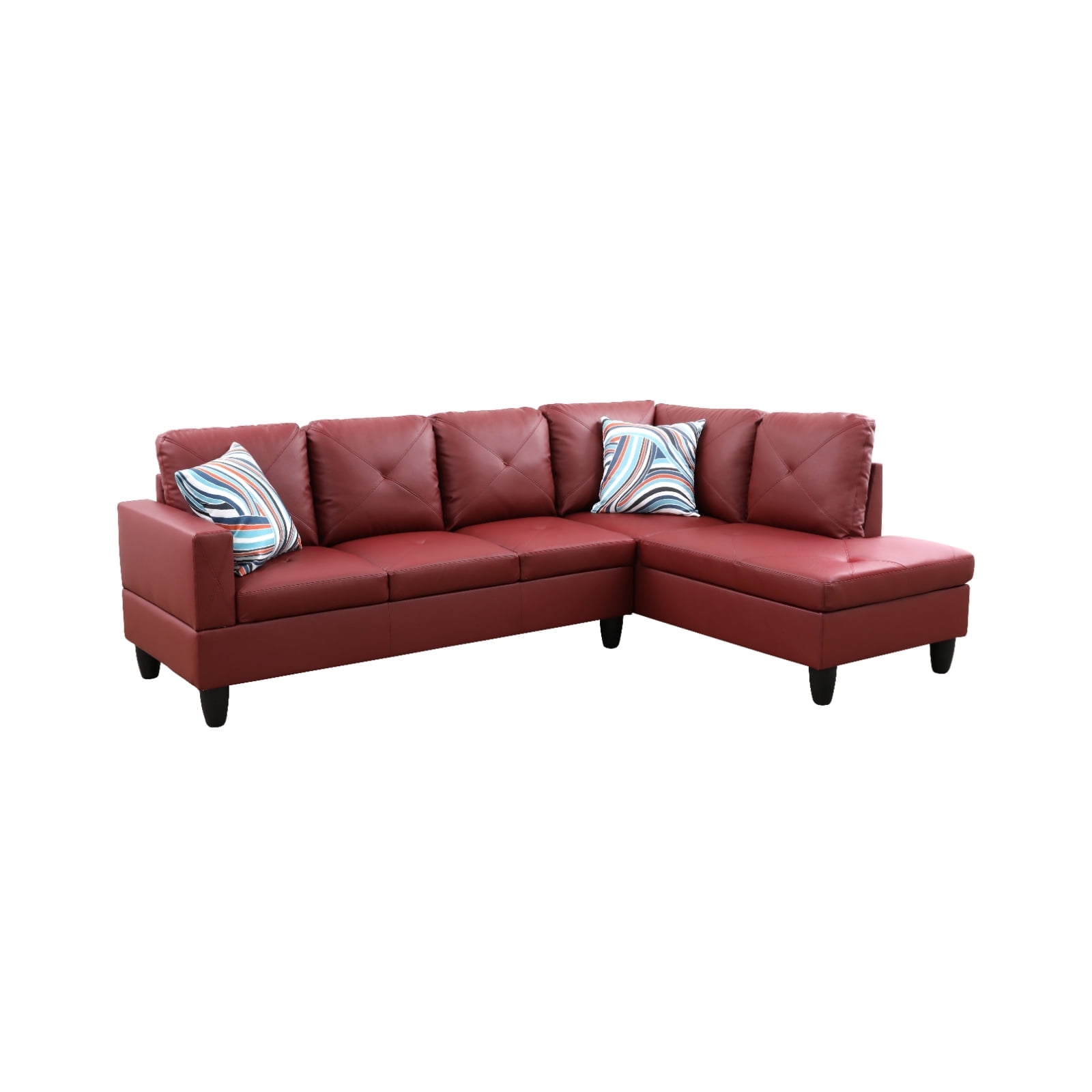 Ponliving 97" 2-Piece Sectional Sofa Set for Living Room Right Hand ...
