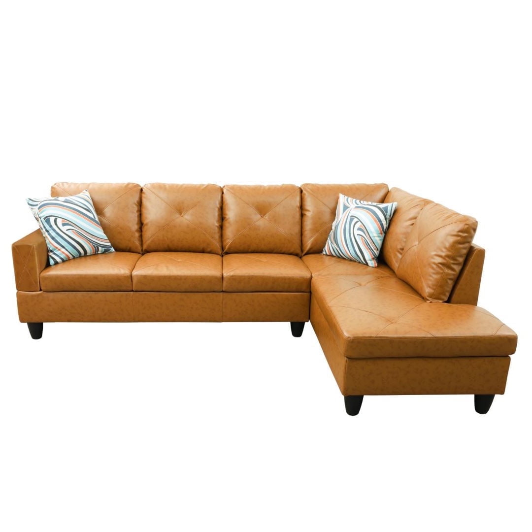 Ponliving 97" 2-Piece Sectional Sofa Set for Living Room Right Hand ...