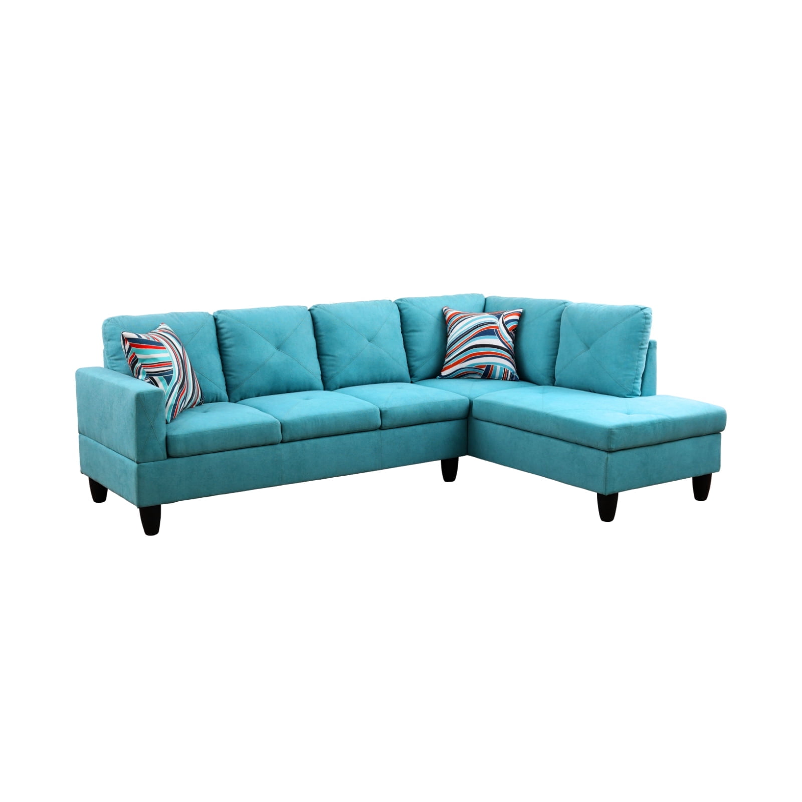 Ponliving 97" 2-Piece Sectional Sofa Set for Living Room Right Hand ...