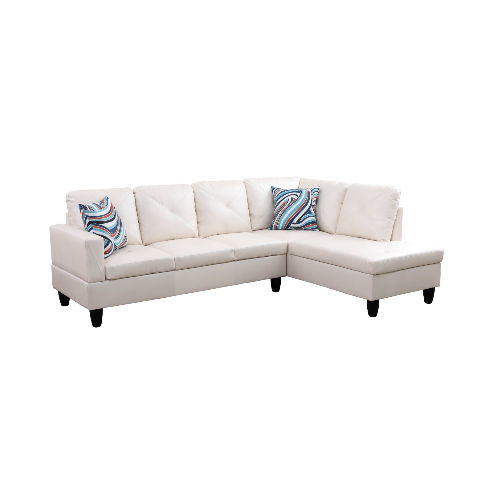 Ponliving 97" 2-Piece Sectional Sofa Set for Living Room Right Hand ...