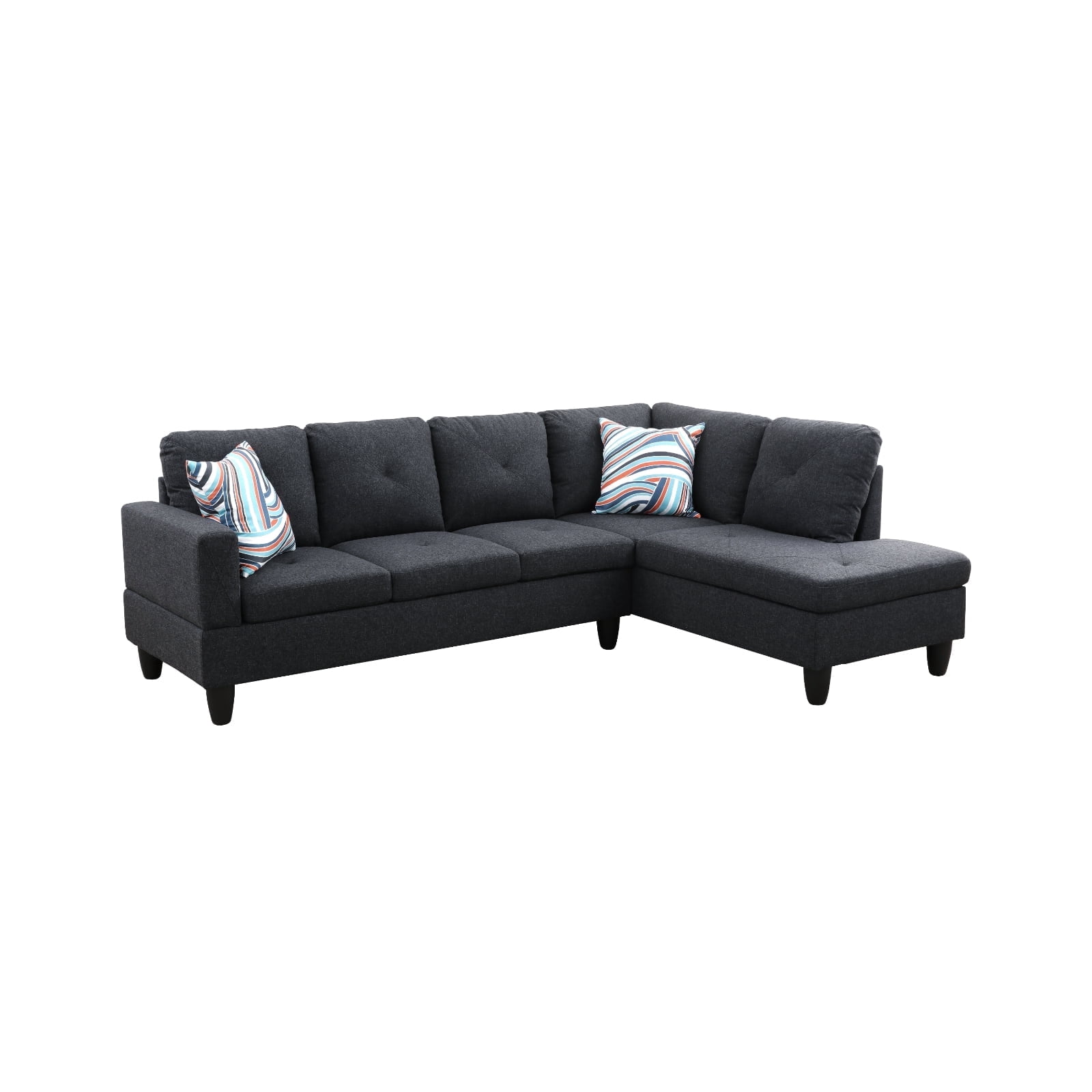 Ponliving 97" 2-Piece Sectional Sofa Set for Living Room Right Hand ...