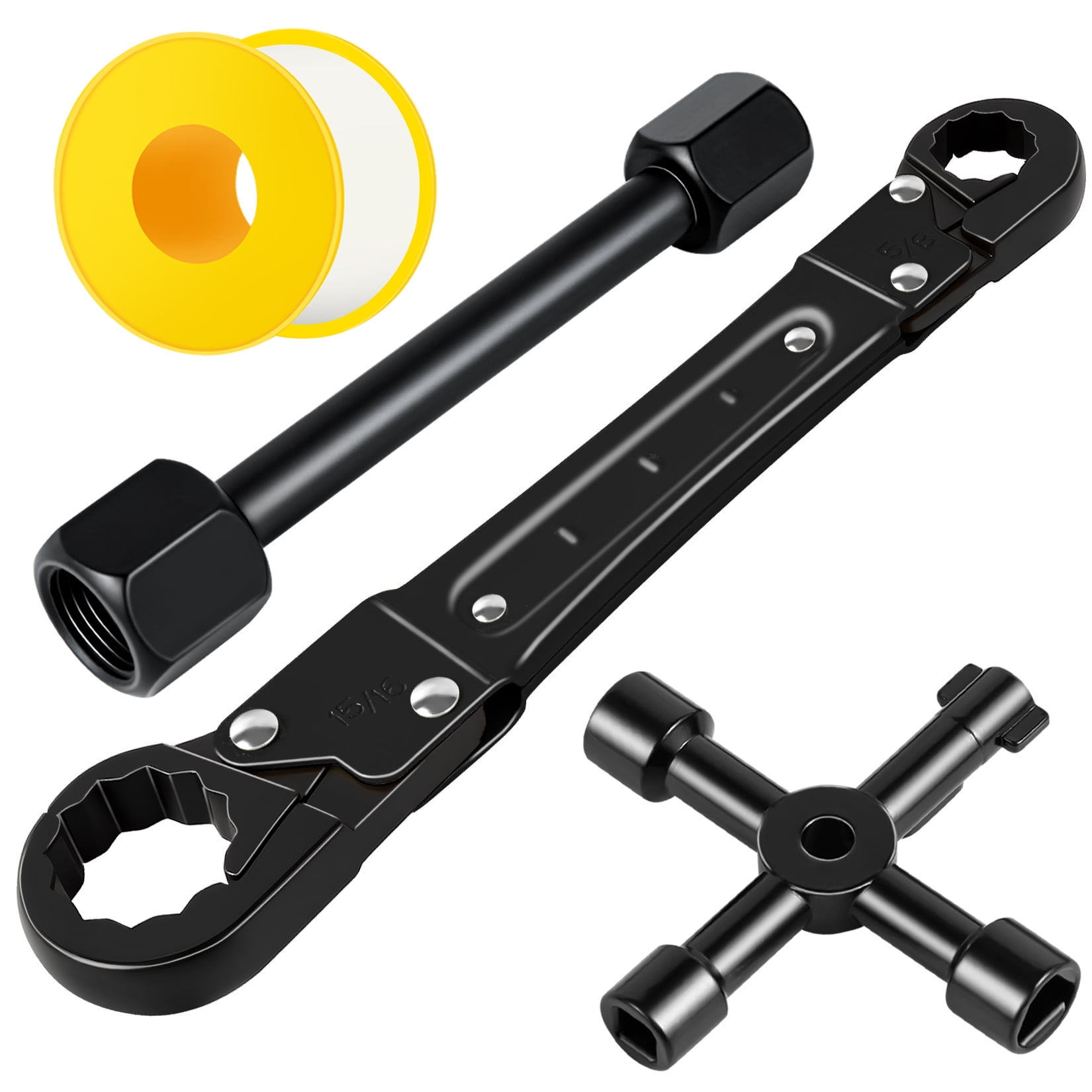 Ponpon Angle Stop Wrench Kit, Plumbing Tools, Angle-on Wrench, Plumber ...