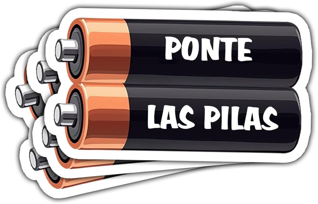 Ponte Las Pilas Sticker - Funny Put On Your Batteries Sayings, No Pasa ...