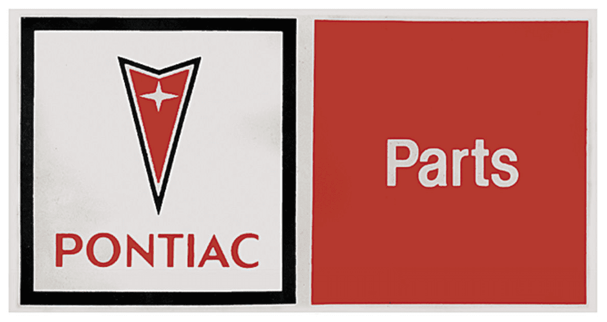 Pontiac Authorized Parts Decal 8" x 4-1/4" GTO Firebird Grand Prix ...