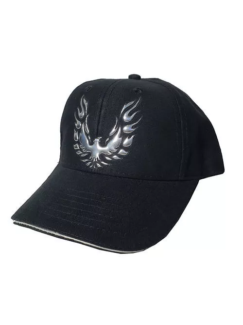 Pontiac Firebird Emblem Liquid Metal Logo Black Cap Hat Official ...