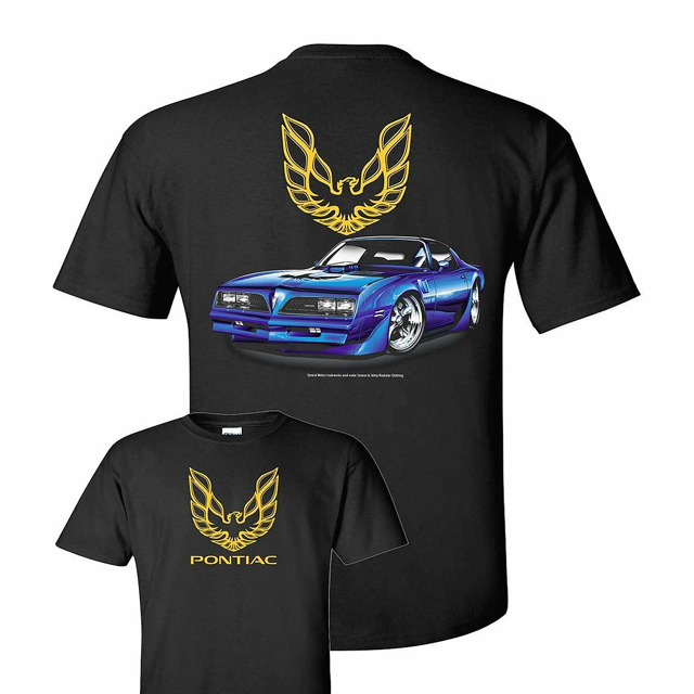 Pontiac Firebird Logo 1977 Trans Am Graphic Black Cotton Shirt Official ...