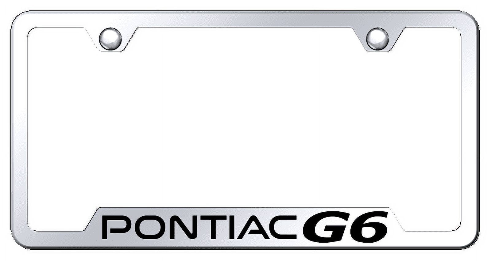 Pontiac G6 Laser Etched Logo Cut-Out License Plate Frame (Chrome ...