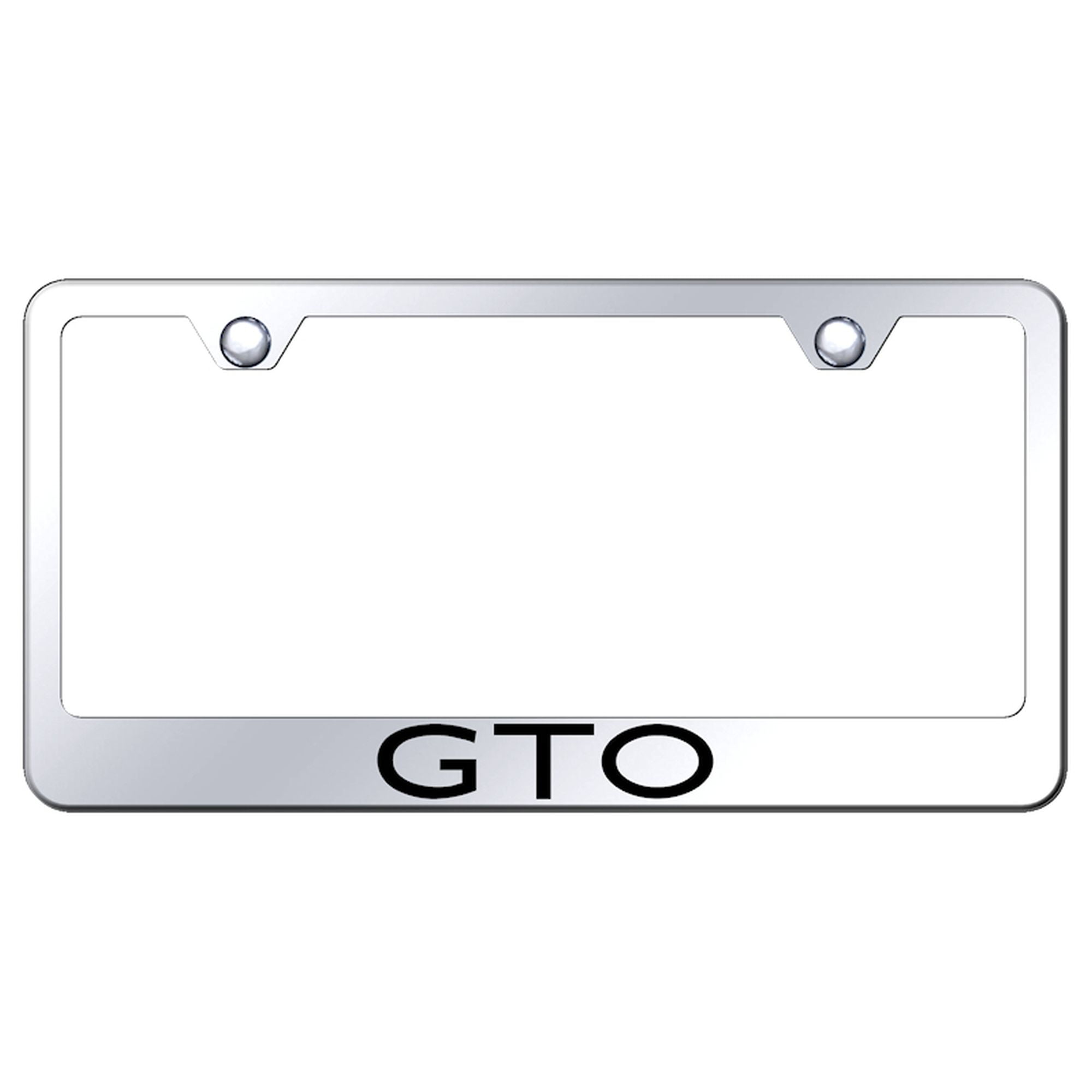 Pontiac GTO Laser Etched Logo Stainless Steel License Plate Frame ...
