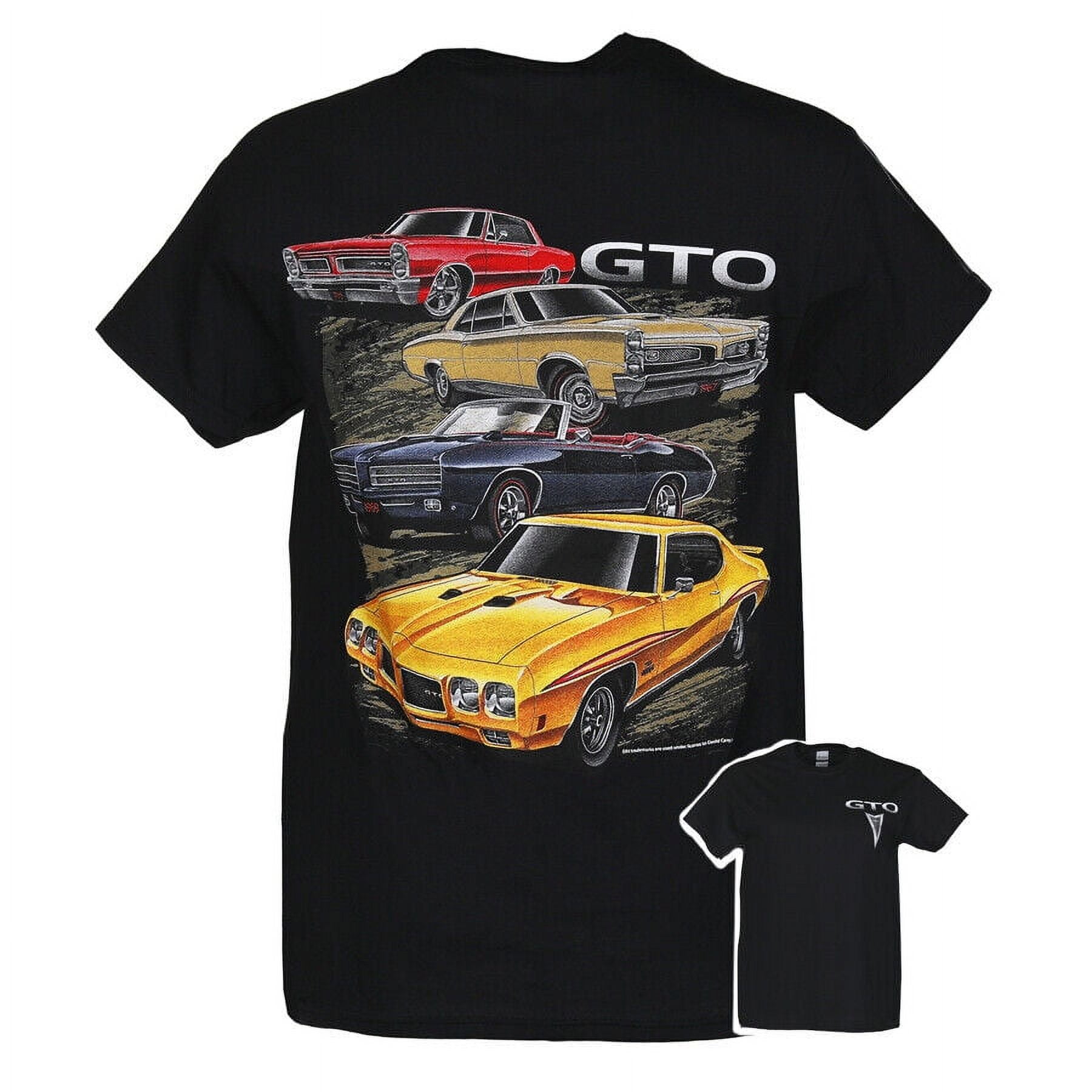 Pontiac GTO Logo Auto Car Graphic Cotton T-Shirt Steel Black Official ...