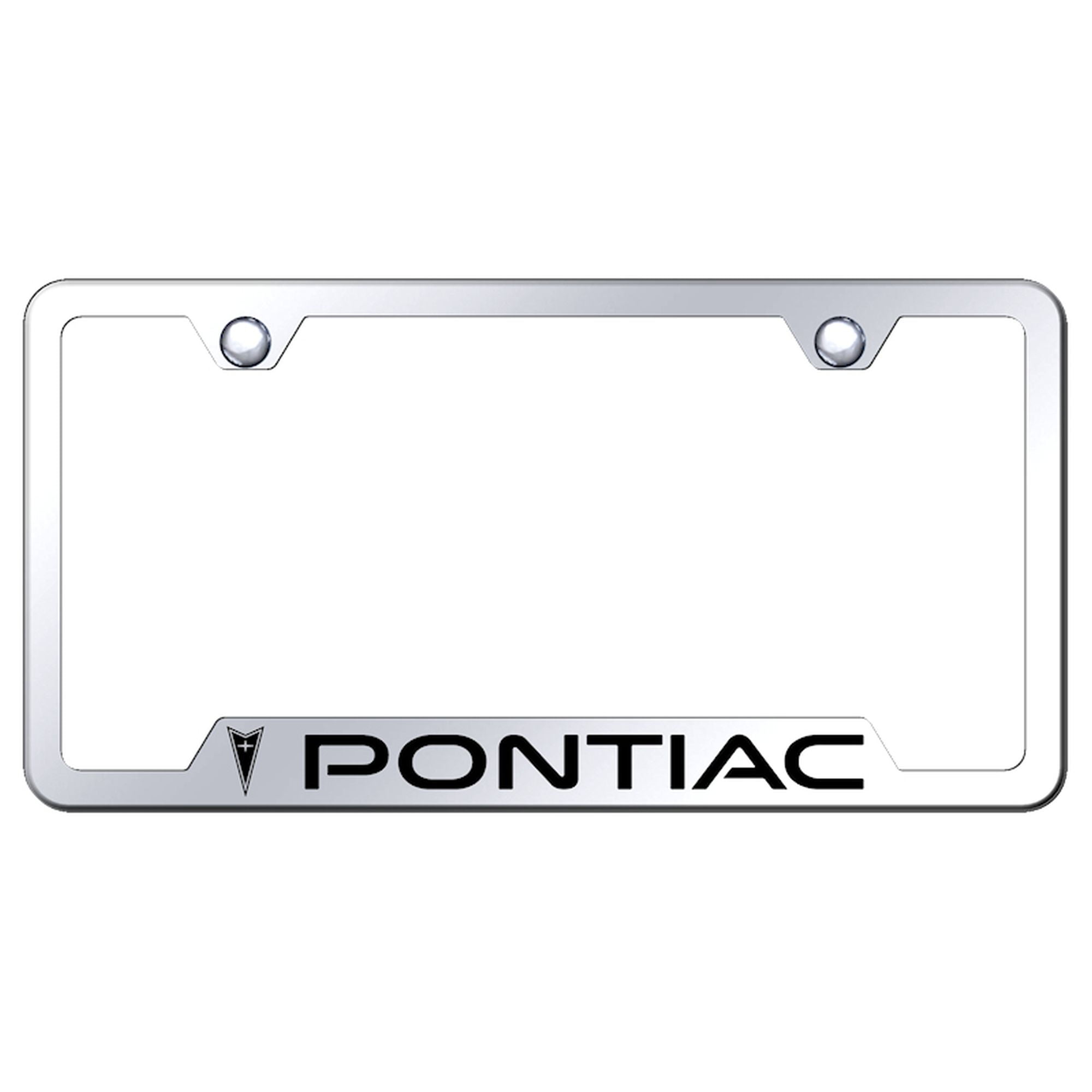 Pontiac Laser Etched Logo Cut-Out License Plate Frame (Chrome ...