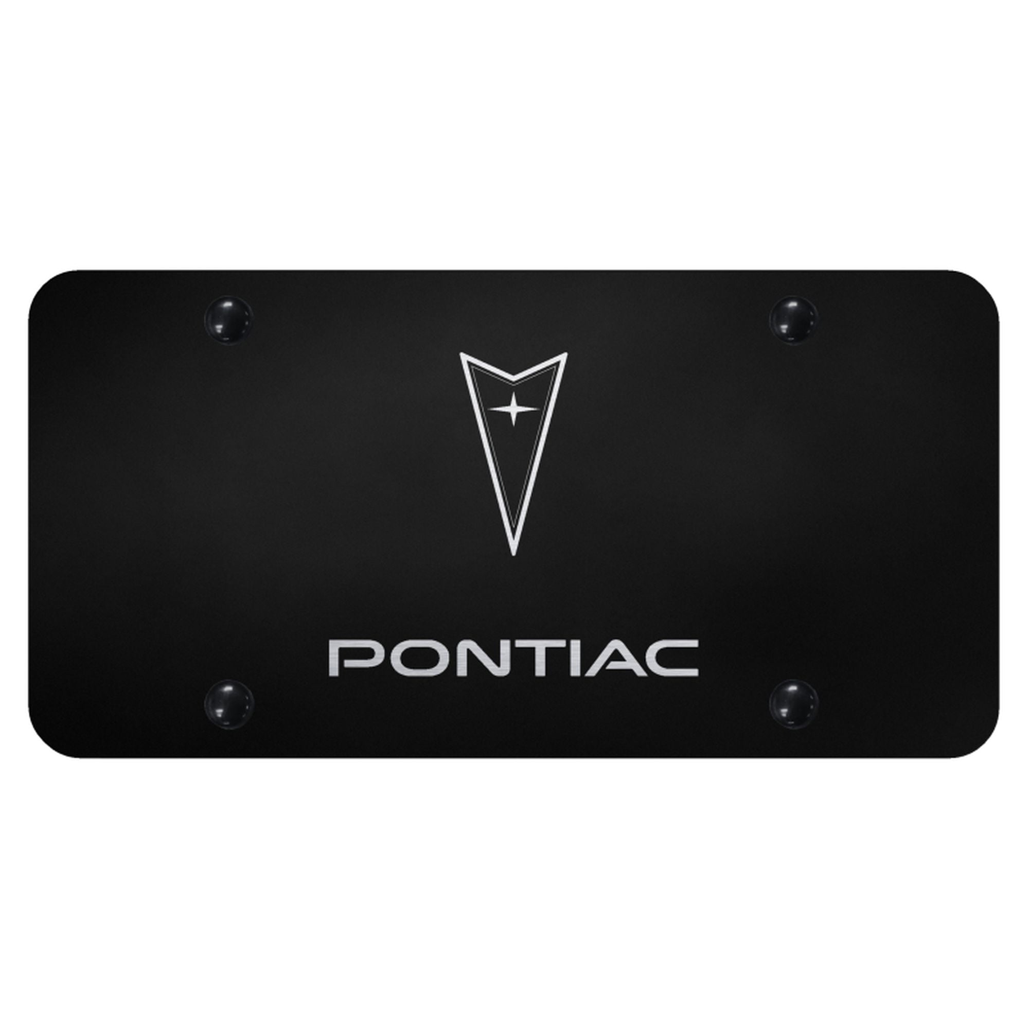 Pontiac Laser Etched Logo License Plate (Black) - Walmart.com
