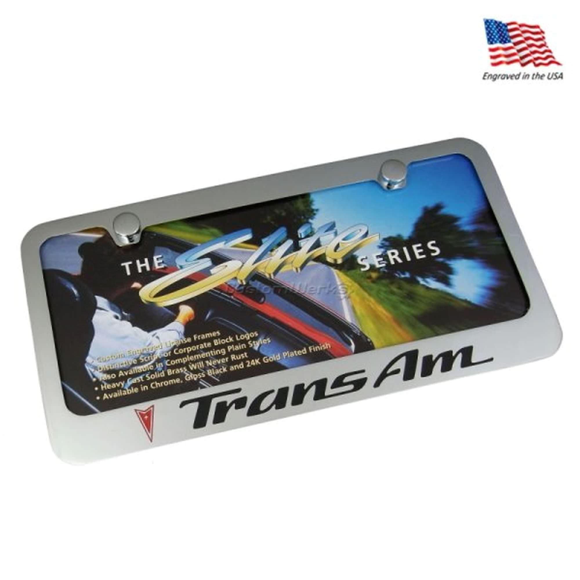Pontiac Trans Am Chrome Metal License Plate Frame - Walmart.com