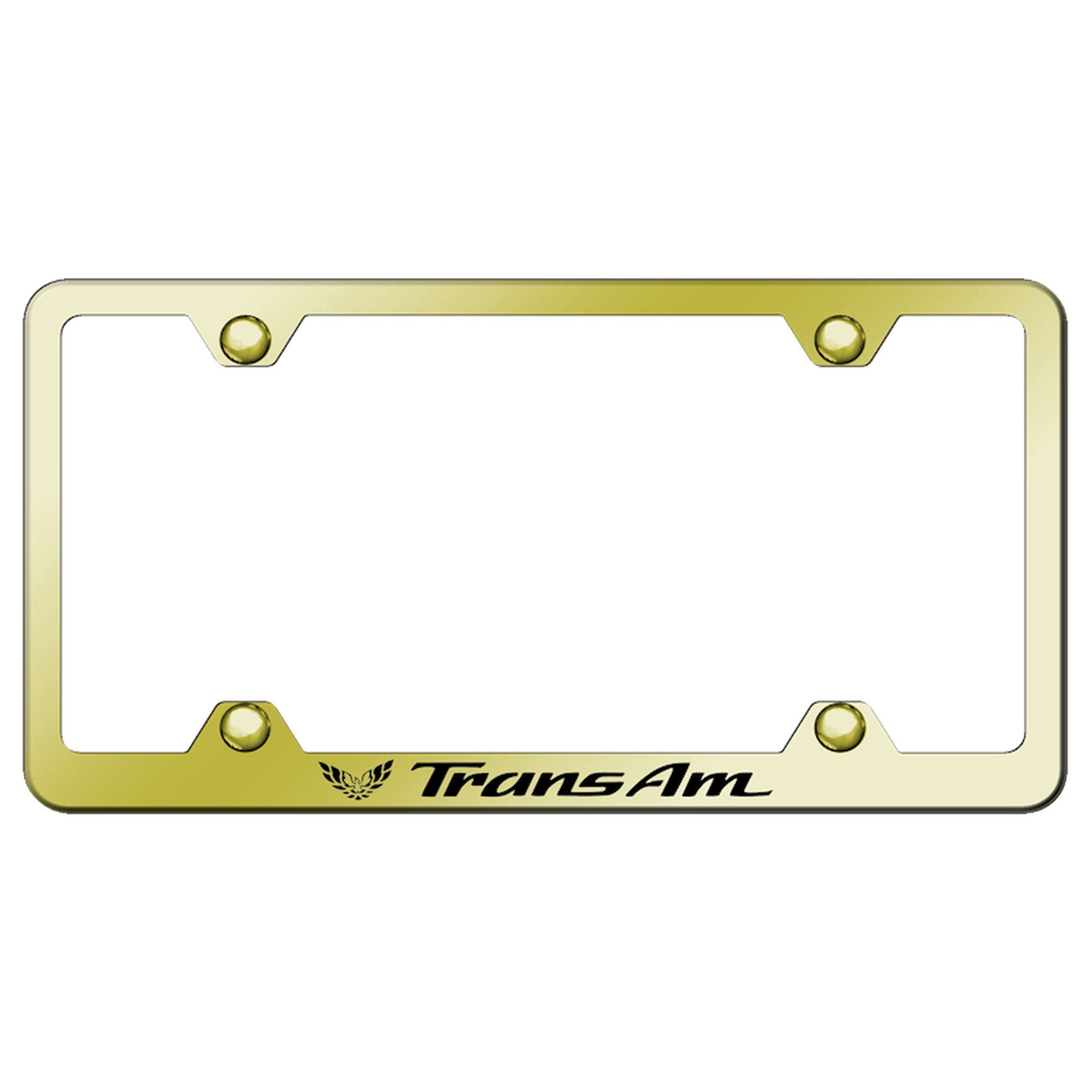 Pontiac Trans Am Laser Etched Logo Wide Body License Plate Frame (Gold ...