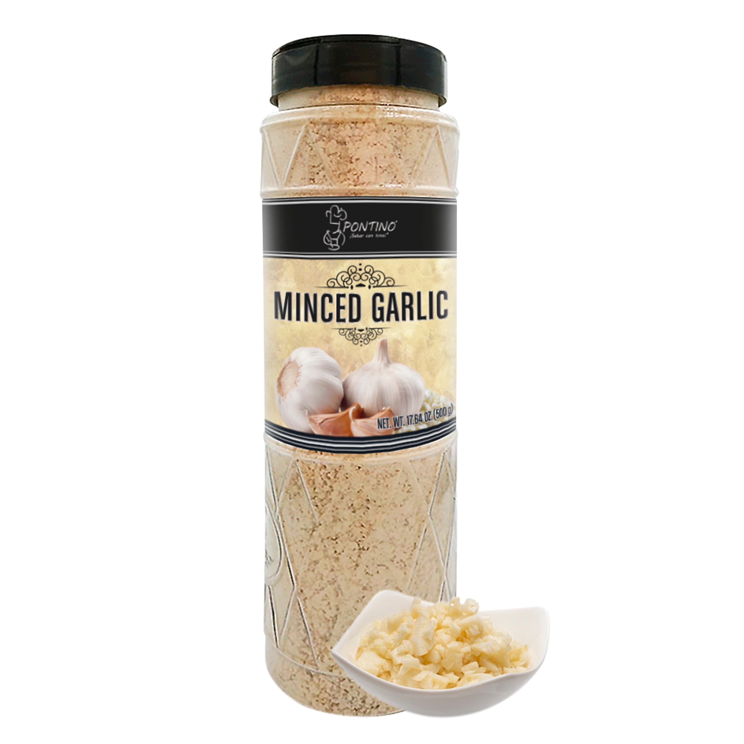 Pontino Minced Garlic - Granulated Garlic Flakes - Dried, Dehydrated ...