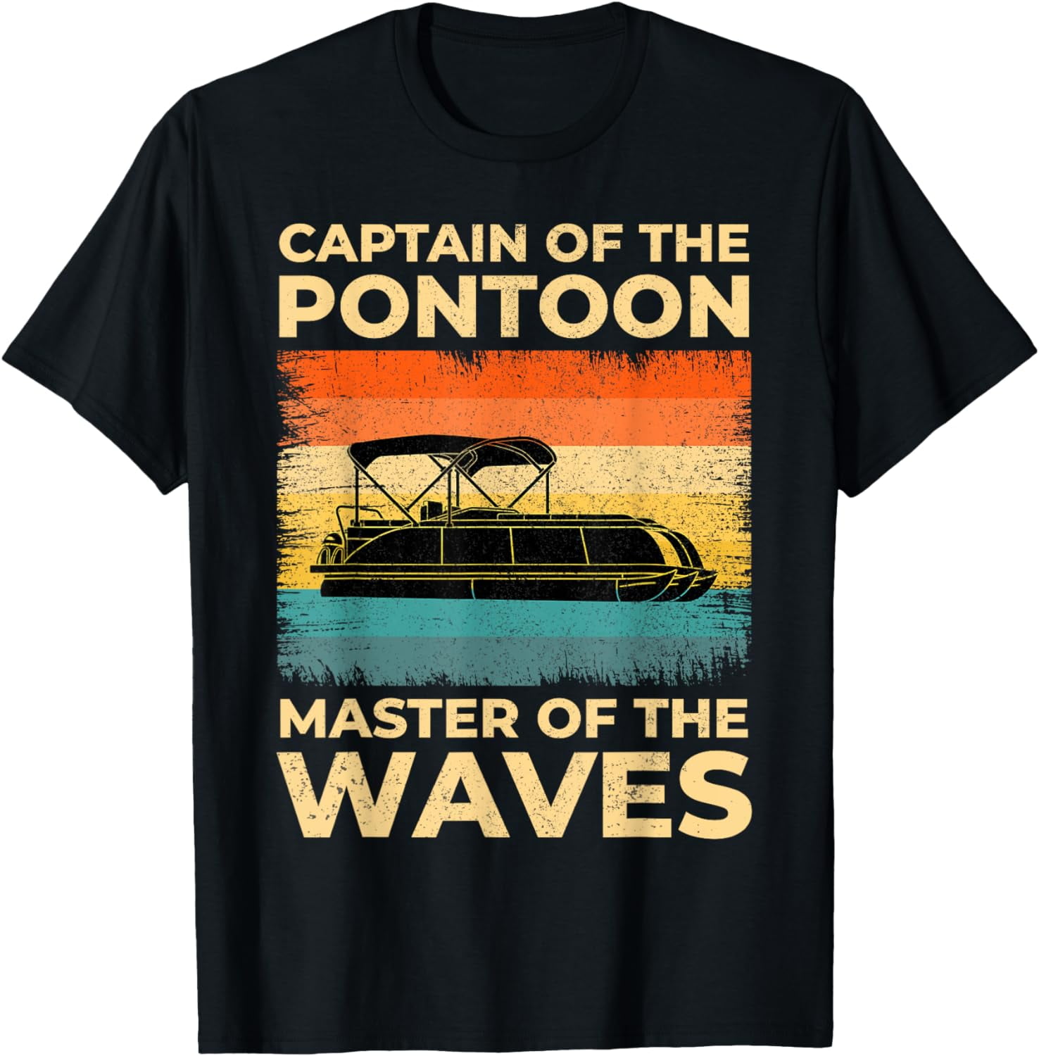 Pontoon Boat Captain Offshore Boating Cruise Adventure Funny T-Shirt ...