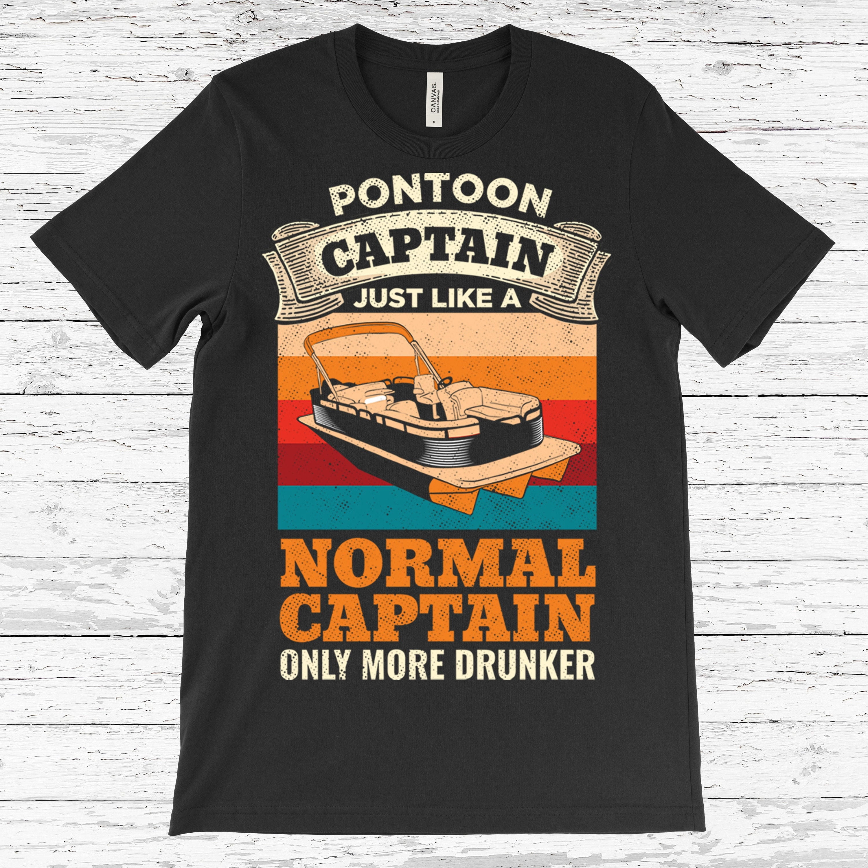 Pontoon Boat Captain Vintage T-Shirt, Boats Lovers Gifts TShirt ...