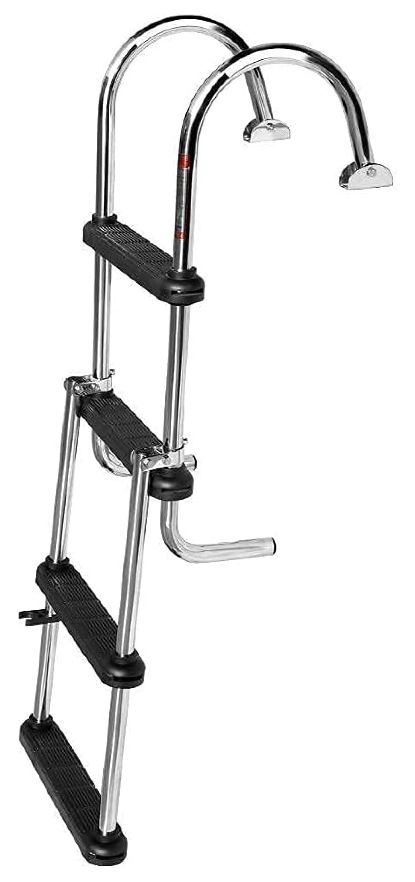 Pontoon Boat Ladder 316 Stainless Steel 4 Step Folding Boarding Ladder ...