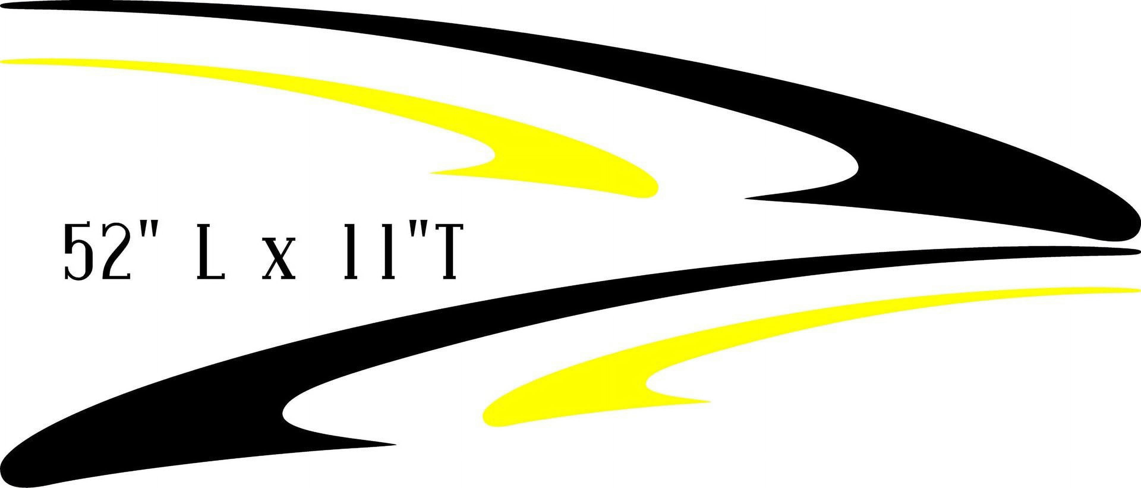 Pontoon Boat RV Motor Home Replacement Camper Decals Swoosh Swish SW25 ...