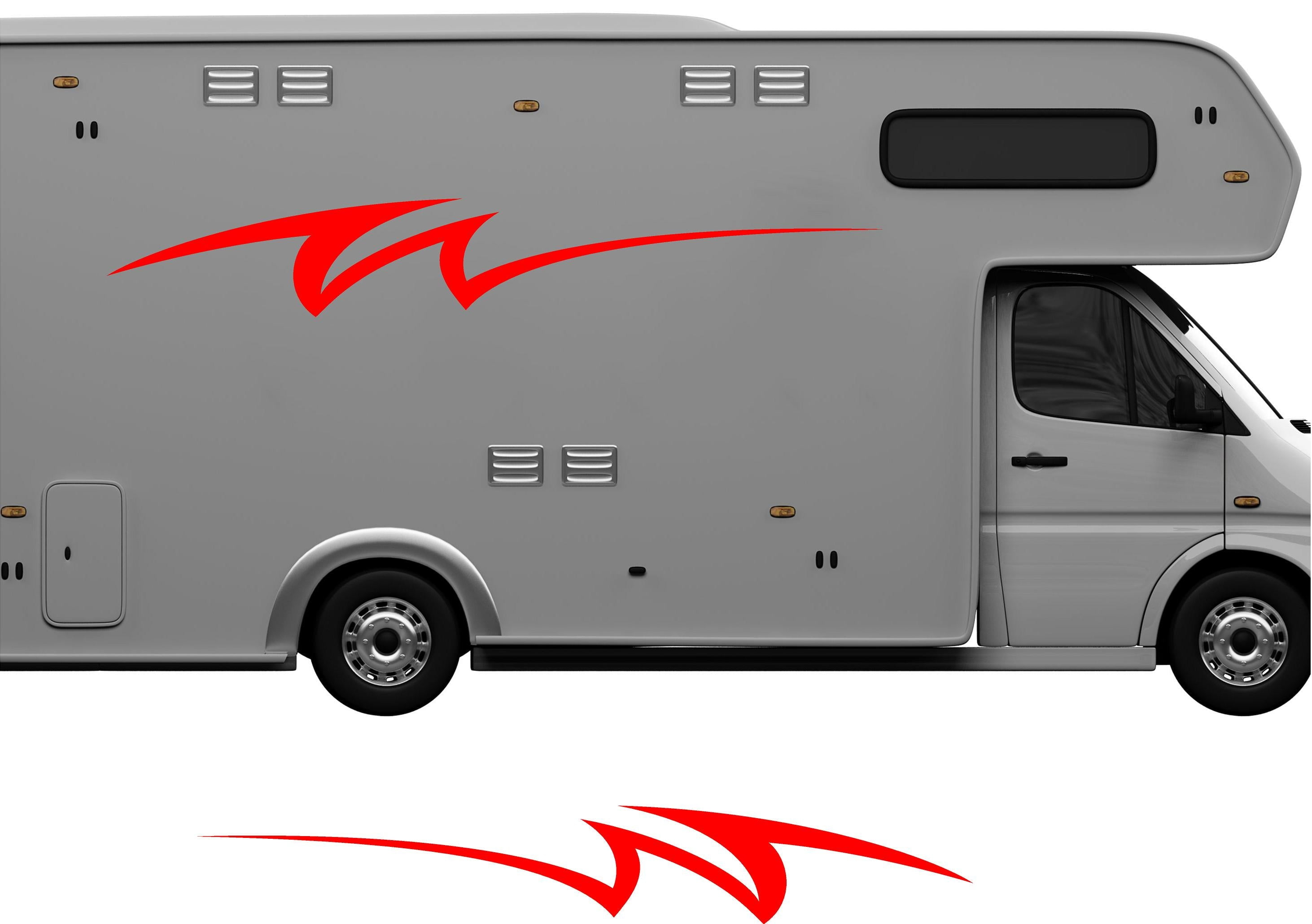 Pontoon Boat RV Stripes and Graphics Large Replacement Trailer Decals ...