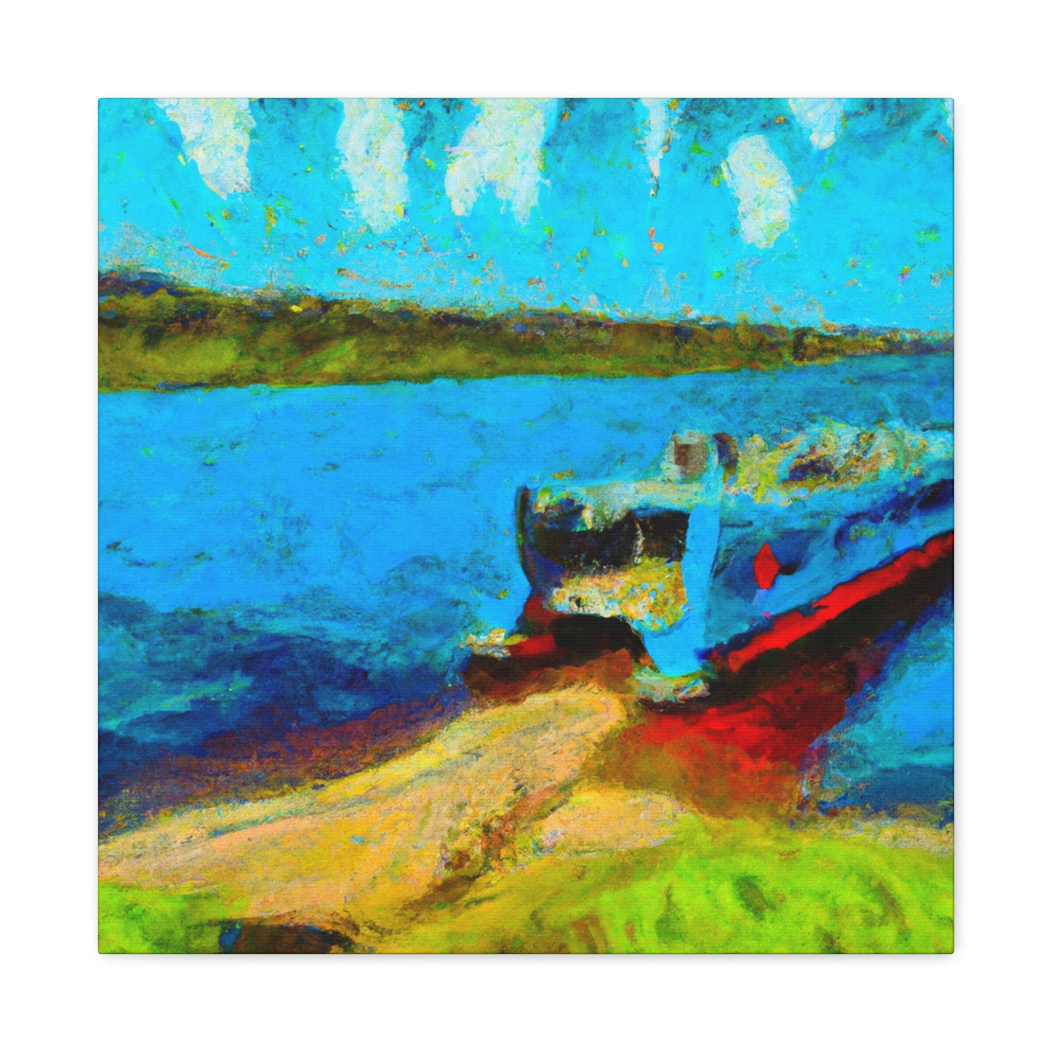 Pontoon Boat Reflection - Canvas - Walmart.com